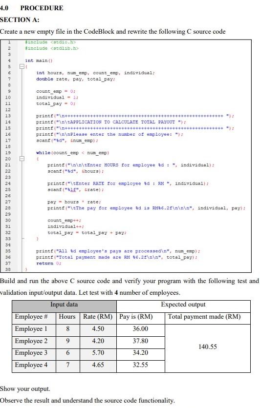 Solved 4.0 PROCEDURE SECTION A: Create a new empty file in | Chegg.com