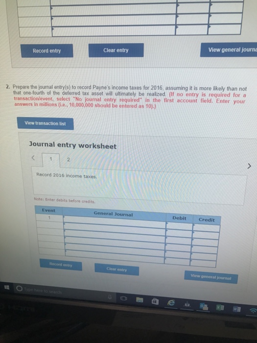 Solved Exercise 16-10 Deferred tax asset; taxable income | Chegg.com