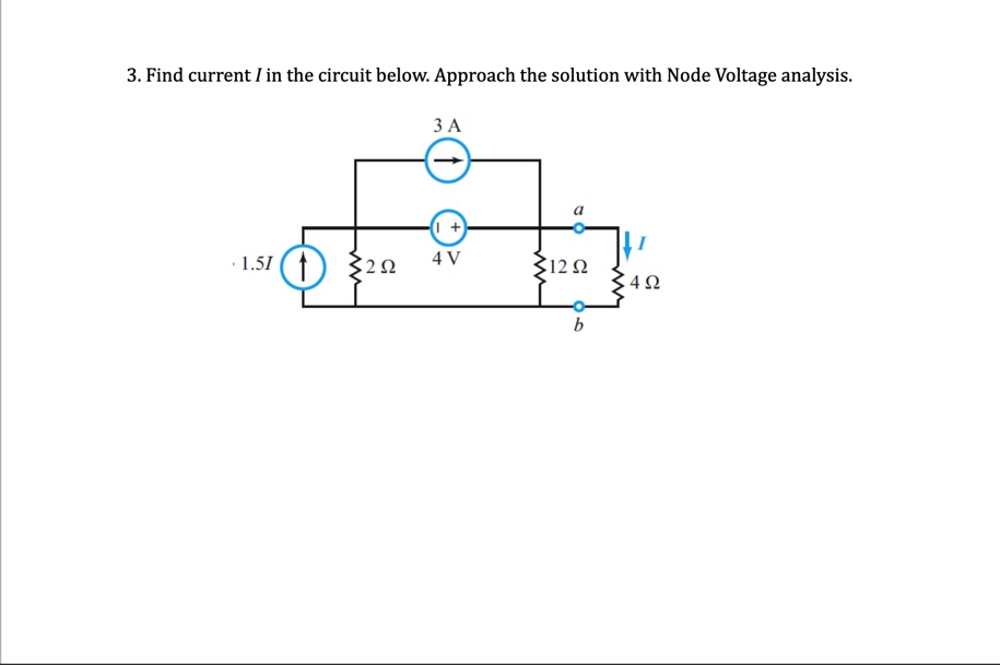 Solved Find current I in the circuit below. Approach the | Chegg.com