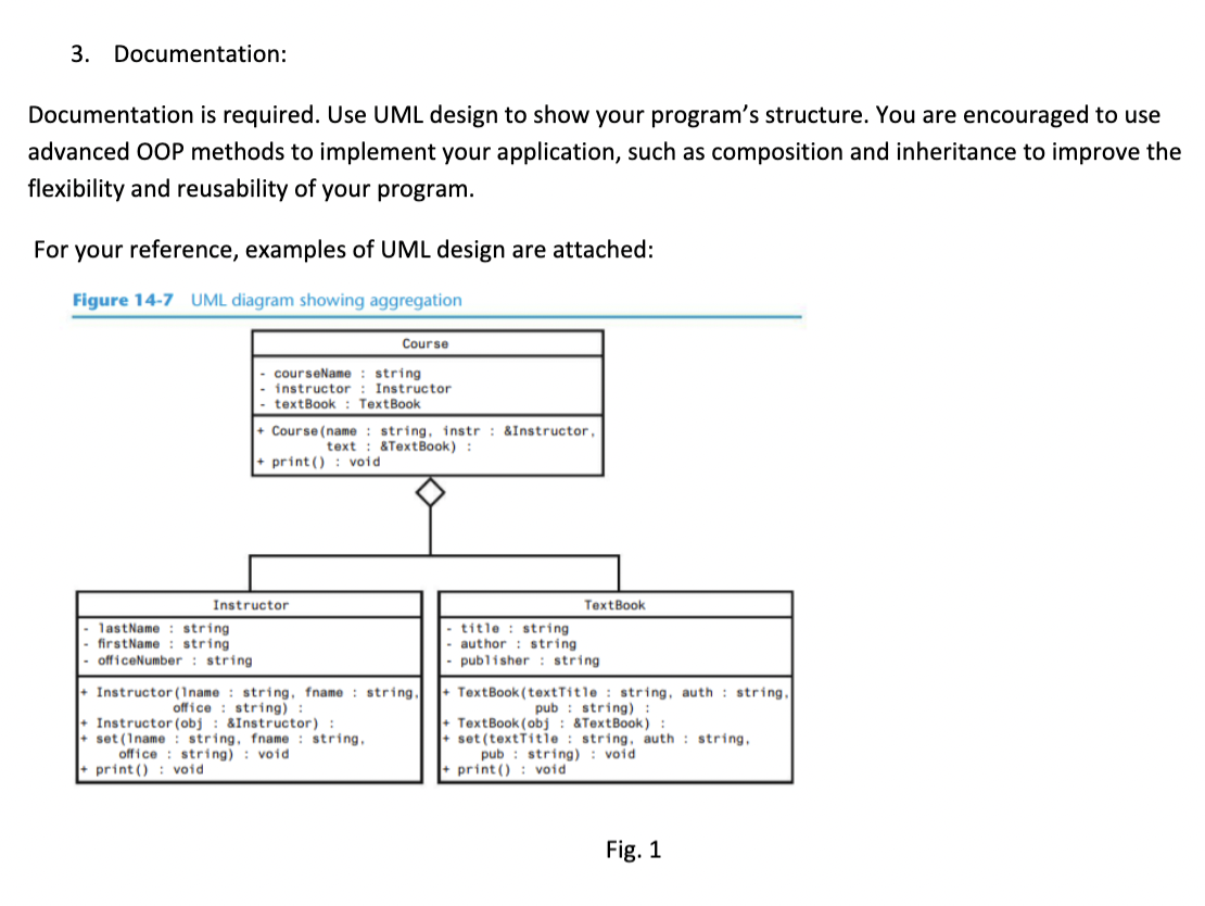 Solved art 1 Project Requirements: instruct a class called | Chegg.com