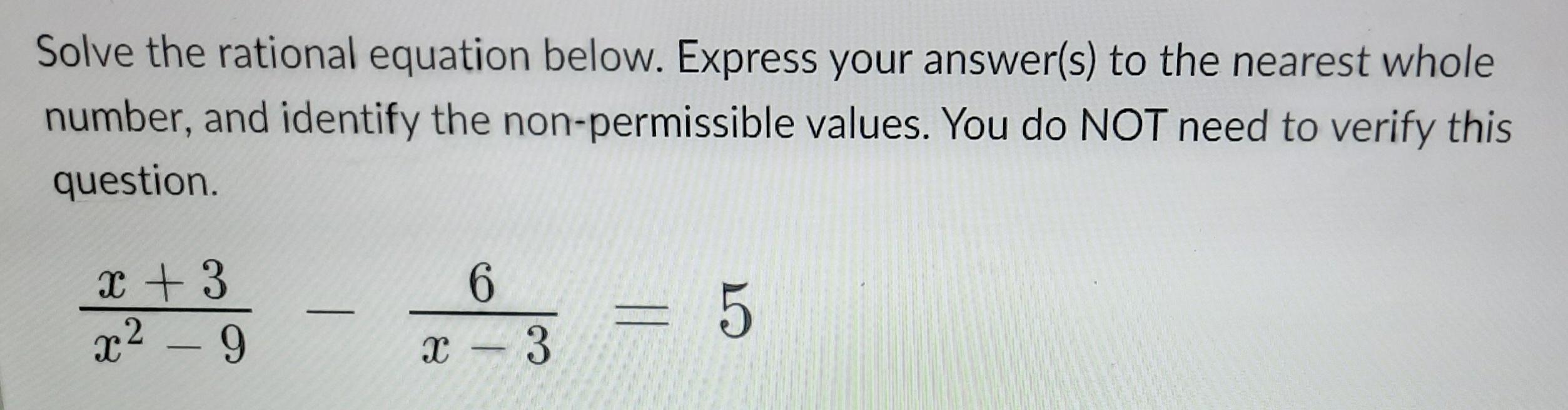 Solved Solve the rational equation below. Express your | Chegg.com