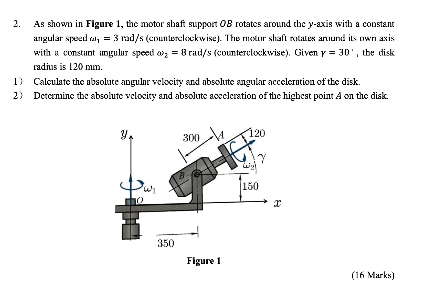 Solved As ﻿shown in ﻿Figure 1, ﻿the motor shaft support OB | Chegg.com