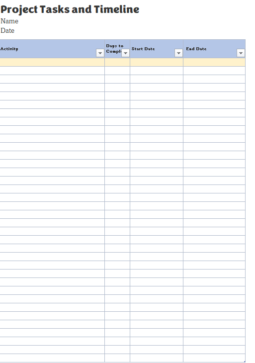 Solved Week 6 Assignment - Project Tasks and | Chegg.com