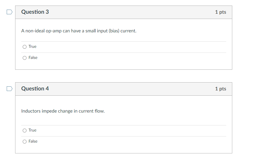 Solved A non-ideal op-amp can have a small input (bias) | Chegg.com