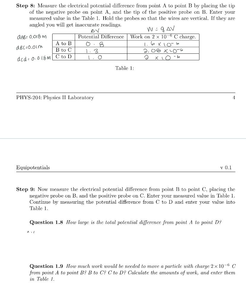 Solved Step 8: Measure the electrical potential difference | Chegg.com