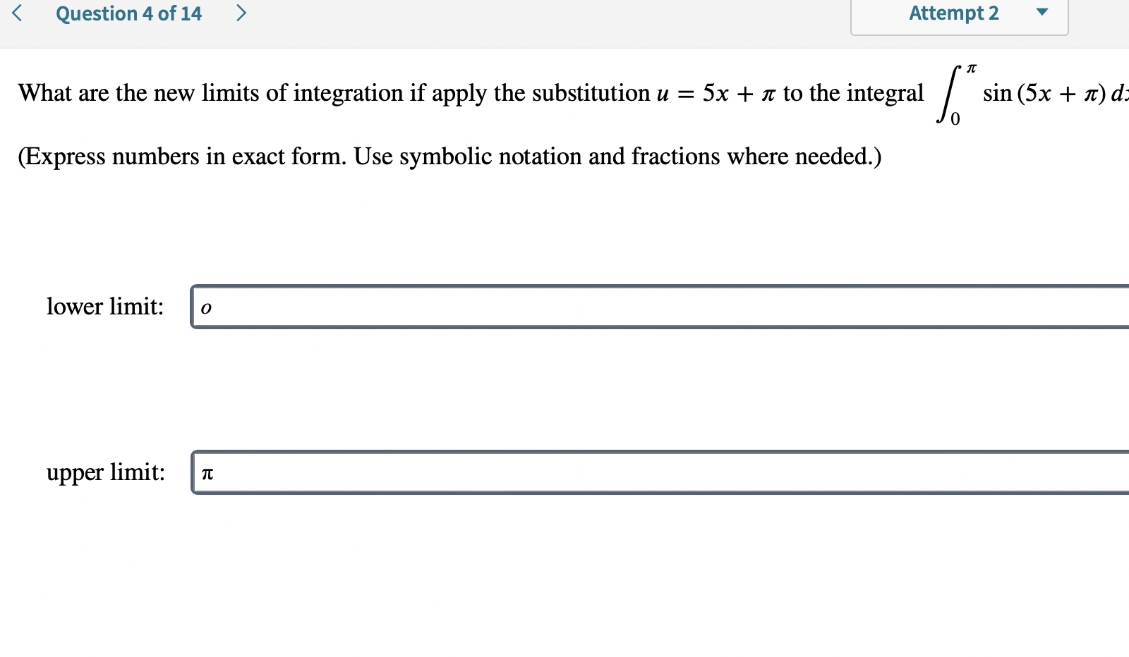 Solved What are the new limits of integration if apply the | Chegg.com