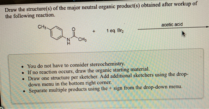 Solved Draw the structure(s) of the major neutral organic | Chegg.com
