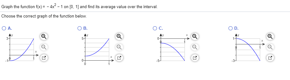 Solved Graph the function f(x) = - 4x2 - 1 on [0, 1] and | Chegg.com
