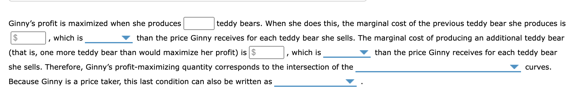 Solved Suppose Ginny runs a small business that manufactures | Chegg.com