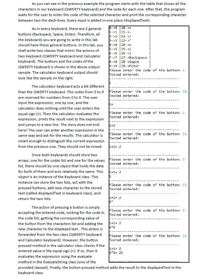 Part#1 keyboard simulator: This lab is one of many | Chegg.com