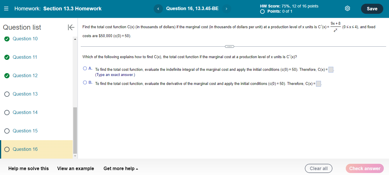 Solved Find the total cost function C(x) (in thousands of | Chegg.com