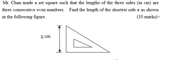 Solved Mr. ﻿Chan made a set square such that the lengths of | Chegg.com