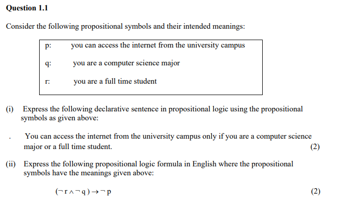 Solved Consider the following propositional symbols and | Chegg.com