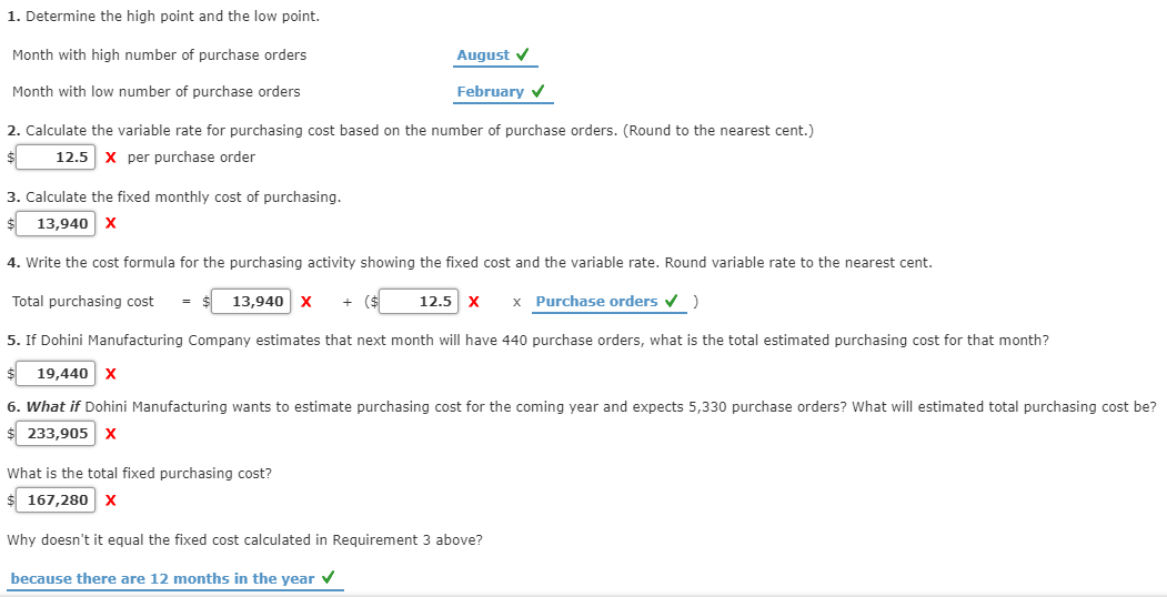 Solved High-Low Method to Determine Fixed Cost and Variable | Chegg.com