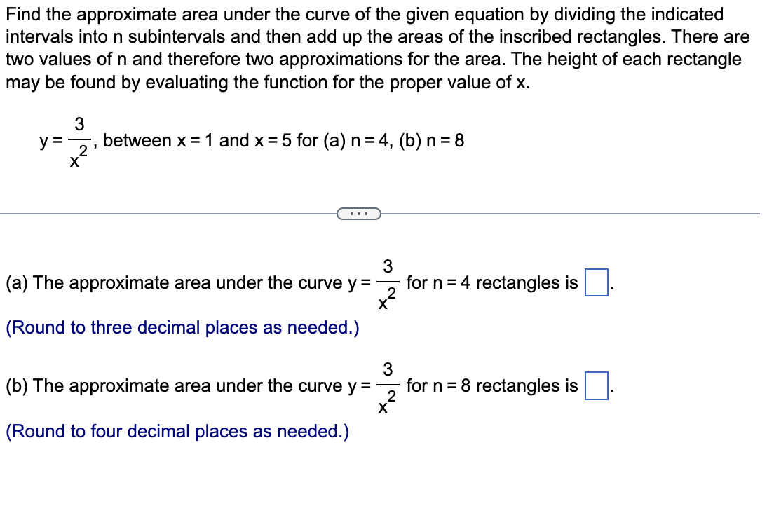 Solved Find the approximate area under the curve of the | Chegg.com