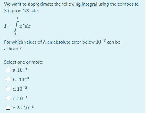 Solved We want to approximate the following integral using | Chegg.com