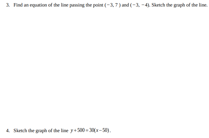 Solved 3. Find an equation of the line passing the point | Chegg.com