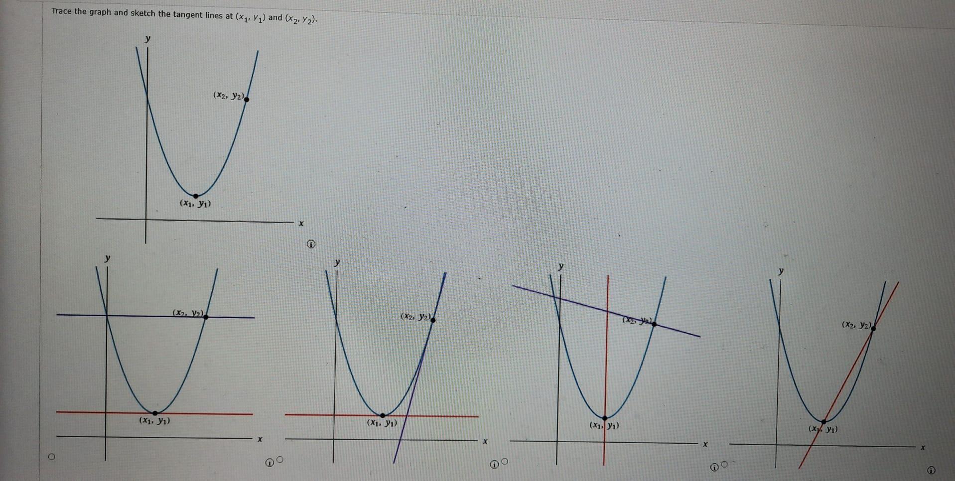 Solved Trace the graph and sketch the tangent lines at | Chegg.com