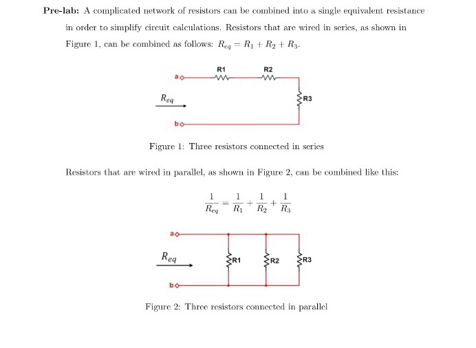 Solved Pre-lab: A complicated network of resistors can be | Chegg.com