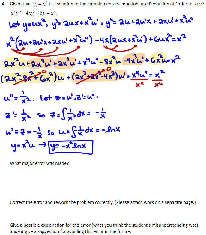 What major error was made in this solution? | Chegg.com