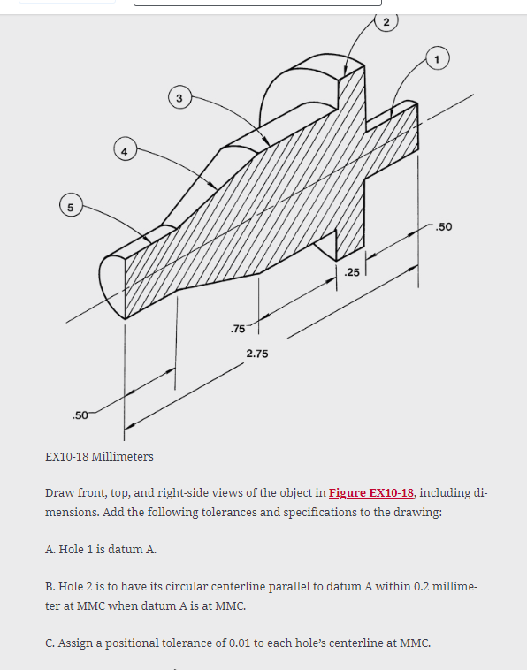 Solved Draw front, top, and right-side views of the object | Chegg.com