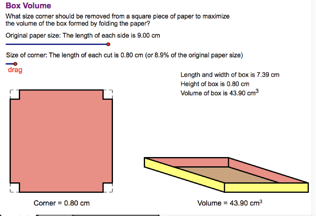 Solved Box Volume What size corner should be removed from a | Chegg.com