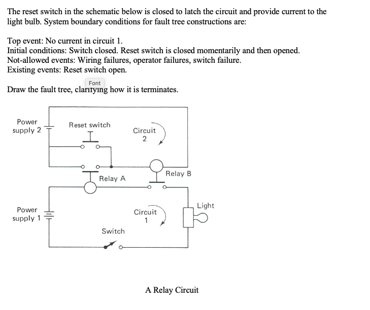Solved The reset switch in the schematic below is closed to | Chegg.com