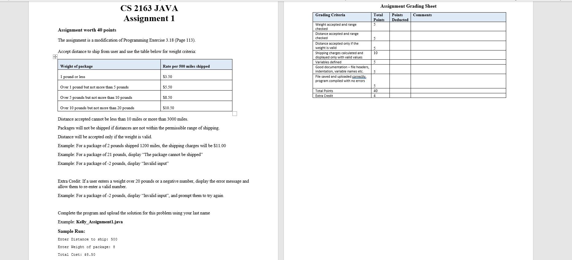 Solved Assignment Grading Sheet Grading Criteria Comments CS | Chegg.com