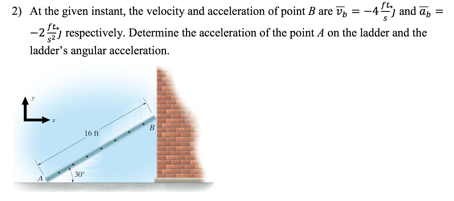 Solved 2) At the given instant, the velocity and | Chegg.com