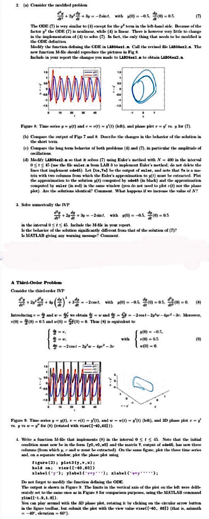 Solved 2 (a) C ider the modified problem T ODE (7) is way | Chegg.com
