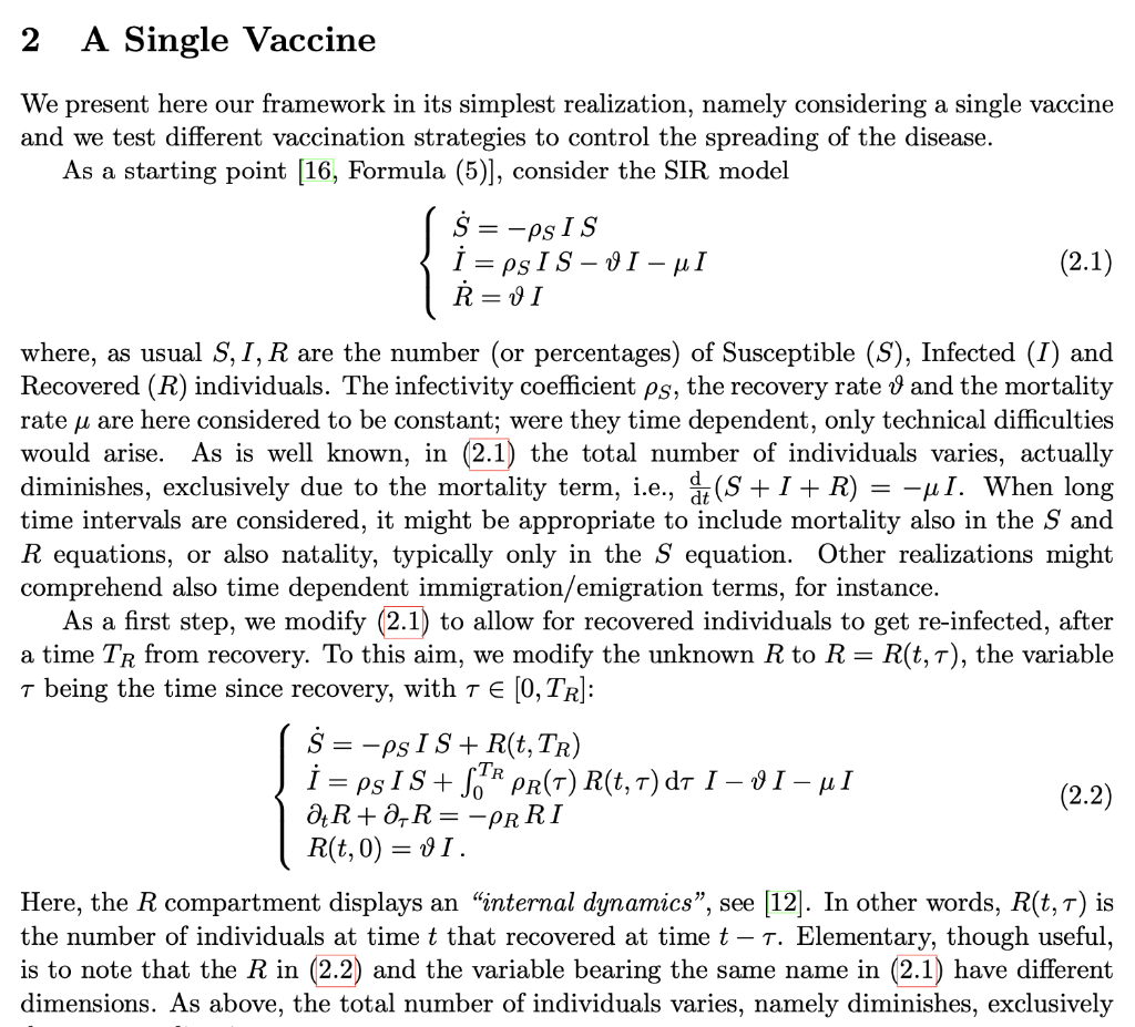 Implement the following SIR Model extension (2.2) | Chegg.com
