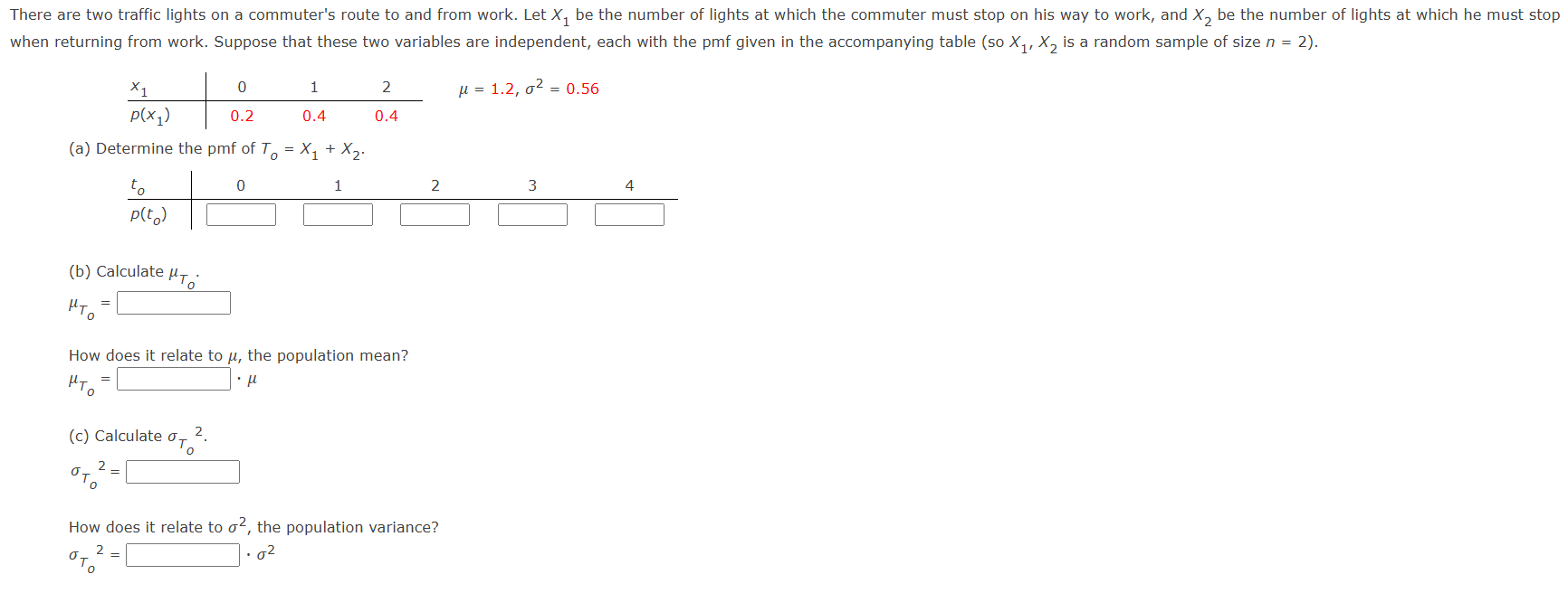 Solved returning from work. Suppose that these two variables | Chegg.com