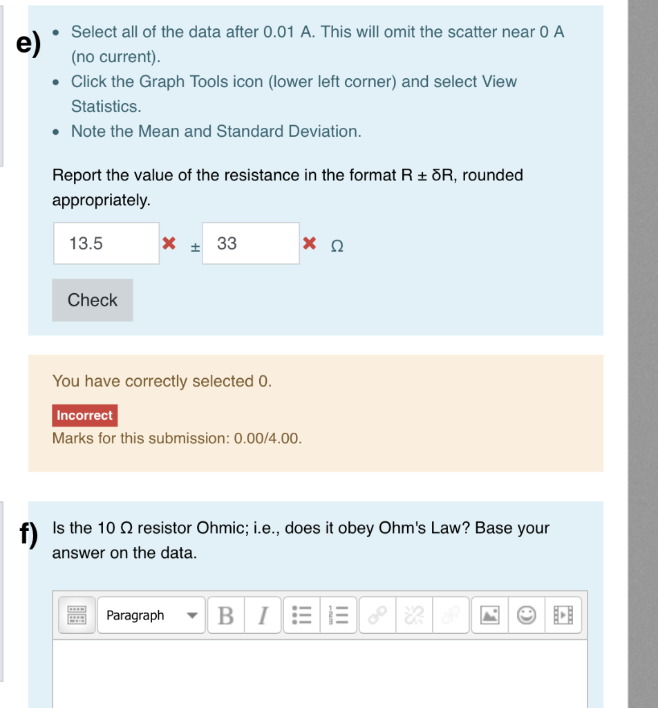 Look at the V-l graph for the 10 12 resistor. Voltage | Chegg.com