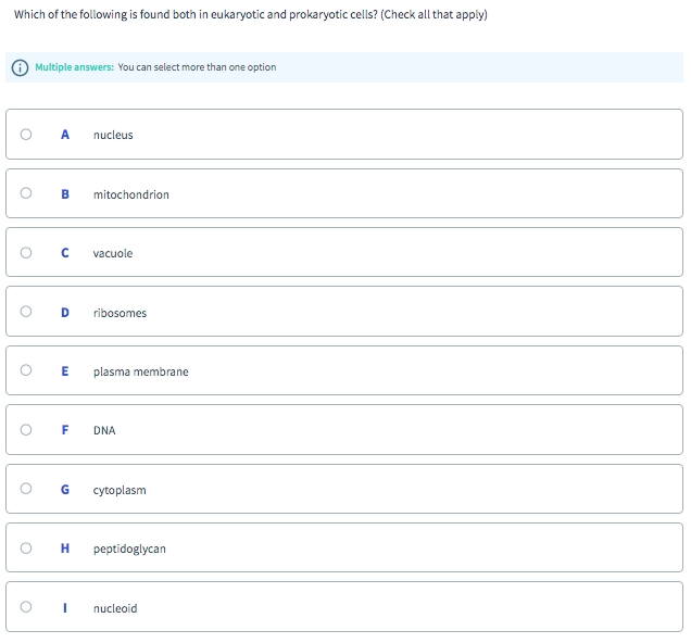 Solved What features do all cells share? Multiple answers: | Chegg.com