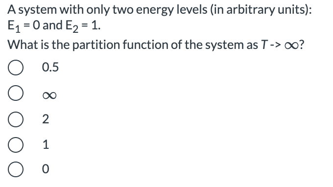 Solved A system with only two energy levels (in arbitrary | Chegg.com