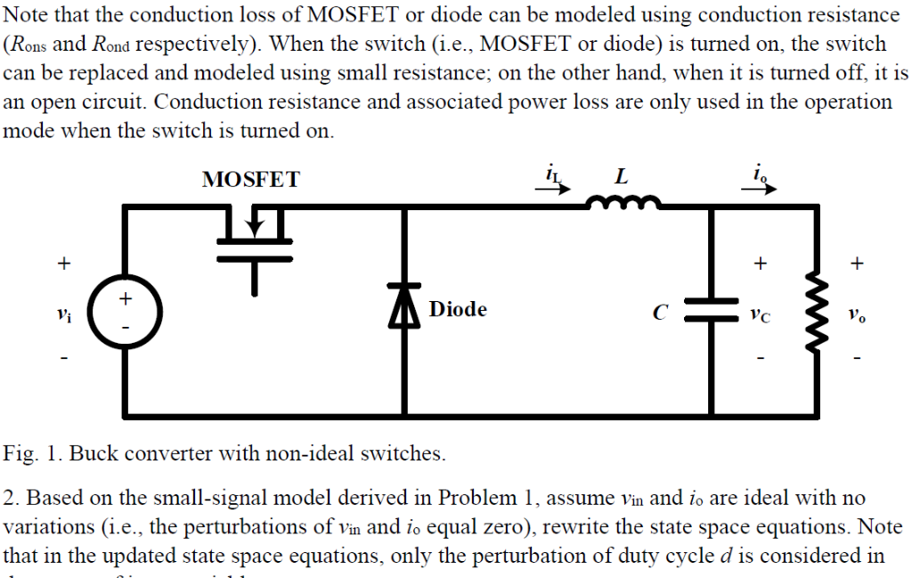 Solved Note that the conduction loss of MOSFET or diode can | Chegg.com