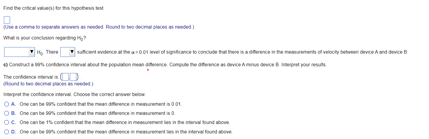 Solved resulting in the following data. Complete parts (a) | Chegg.com