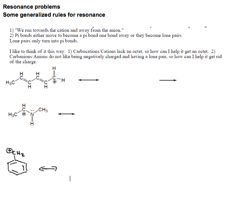 Solved Resonance problems Some generalized rules for | Chegg.com