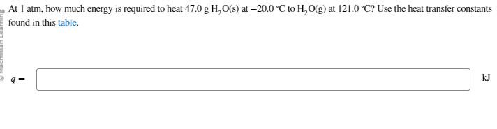 Solved At 1 atm, how much energy is required to heat 47.0 | Chegg.com