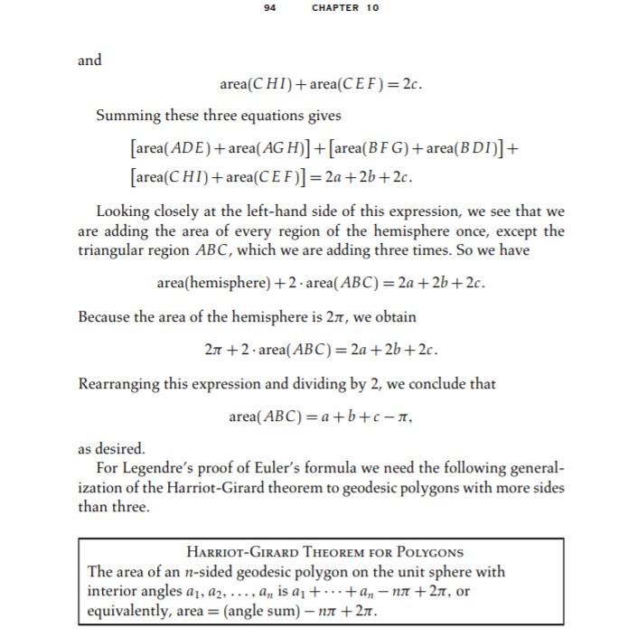 Solved Figure 10.8. A polygon on a sphere divided into | Chegg.com