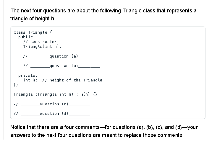 for declaring output operator replace question b | Chegg.com