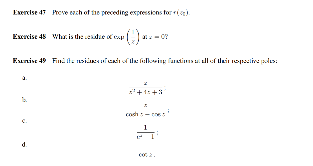 Solved 4. Residue and Contour Integration We are now able to | Chegg.com
