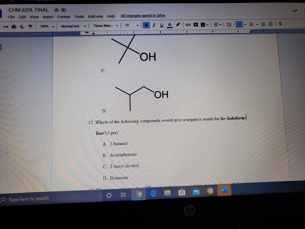2211L FINAL * Hit View Insert Format Tools Add-ons | Chegg.com
