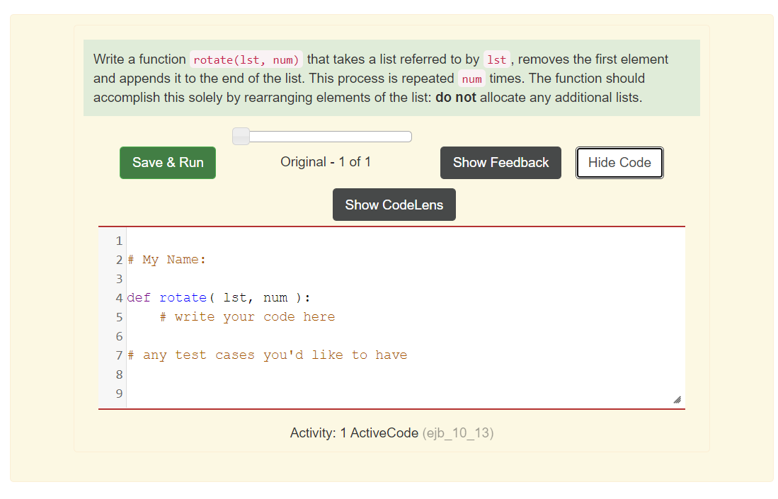 Solved Write a function rotate(1st, num) that takes a list | Chegg.com