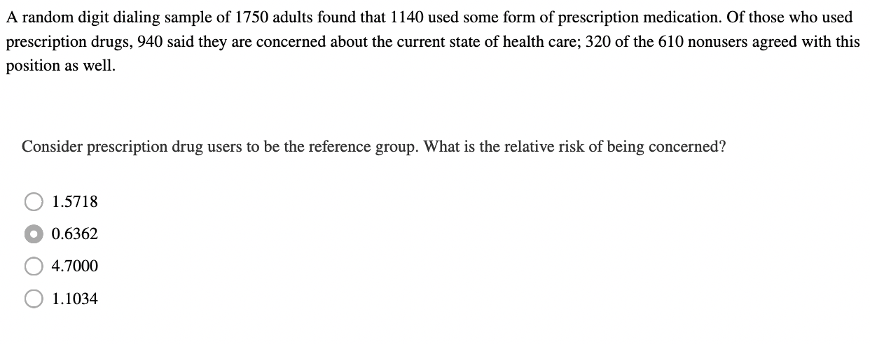Solved A random digit dialing sample of 1750 adults found | Chegg.com