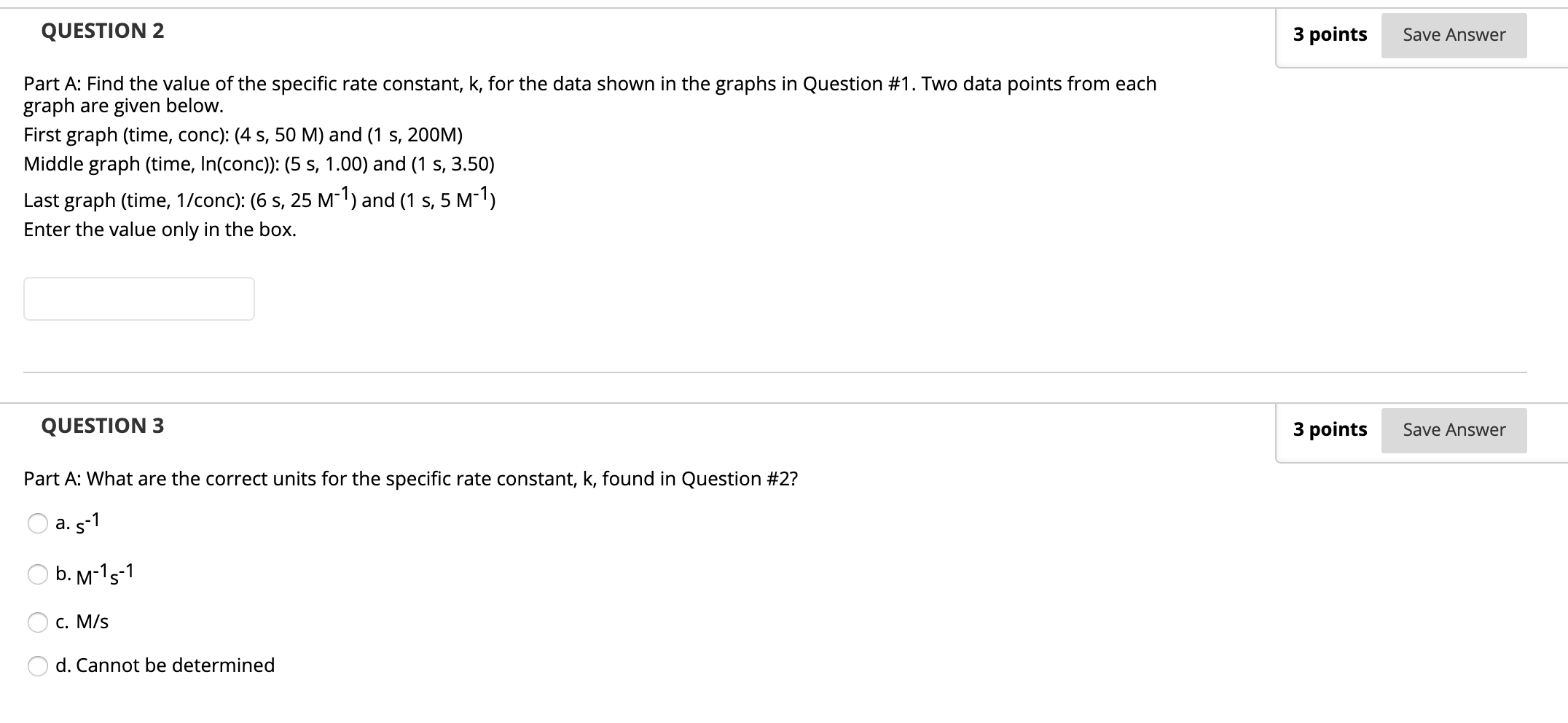 Solved Part A: A student collects concentration data over | Chegg.com