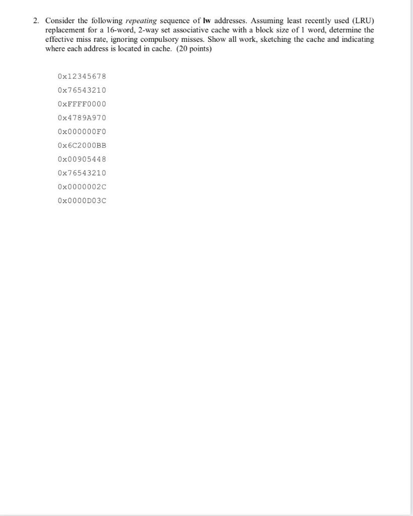 2. Consider the following repeating sequence of lw | Chegg.com