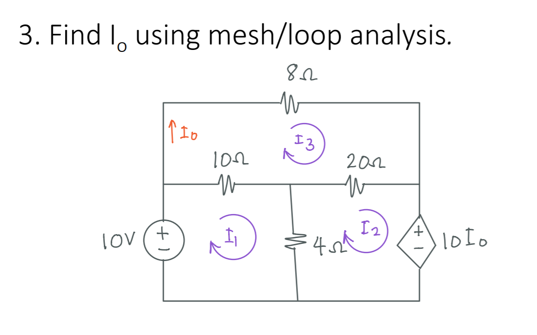 Solved 3. Find I, using mesh/loop analysis. 82 ( plo 13 | Chegg.com