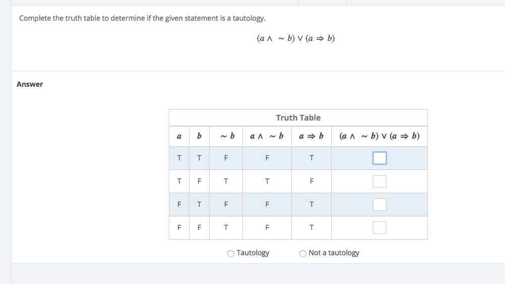 Solved Complete the truth table to determine if the given | Chegg.com