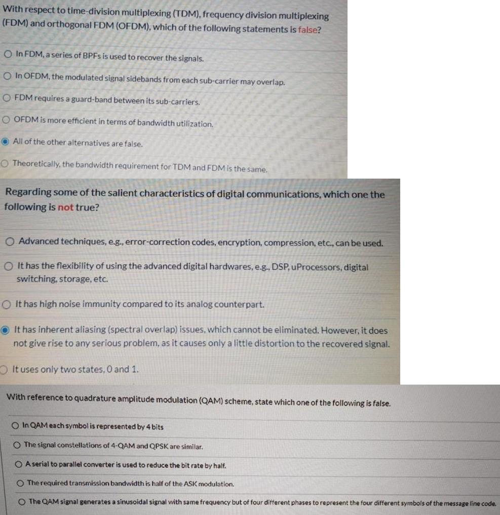 Solved With respect to time-division multiplexing (TDM), | Chegg.com